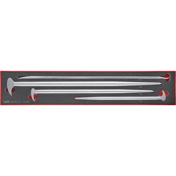 Teng 4Pc Roll/Heel Bar Set W/Tyre Lever - Tex-Tray