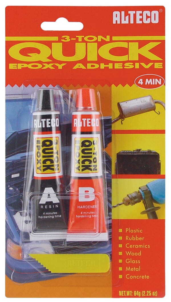 Alteco 3 Ton Quick Epoxy 4 Minute Blister Pack 56.7G