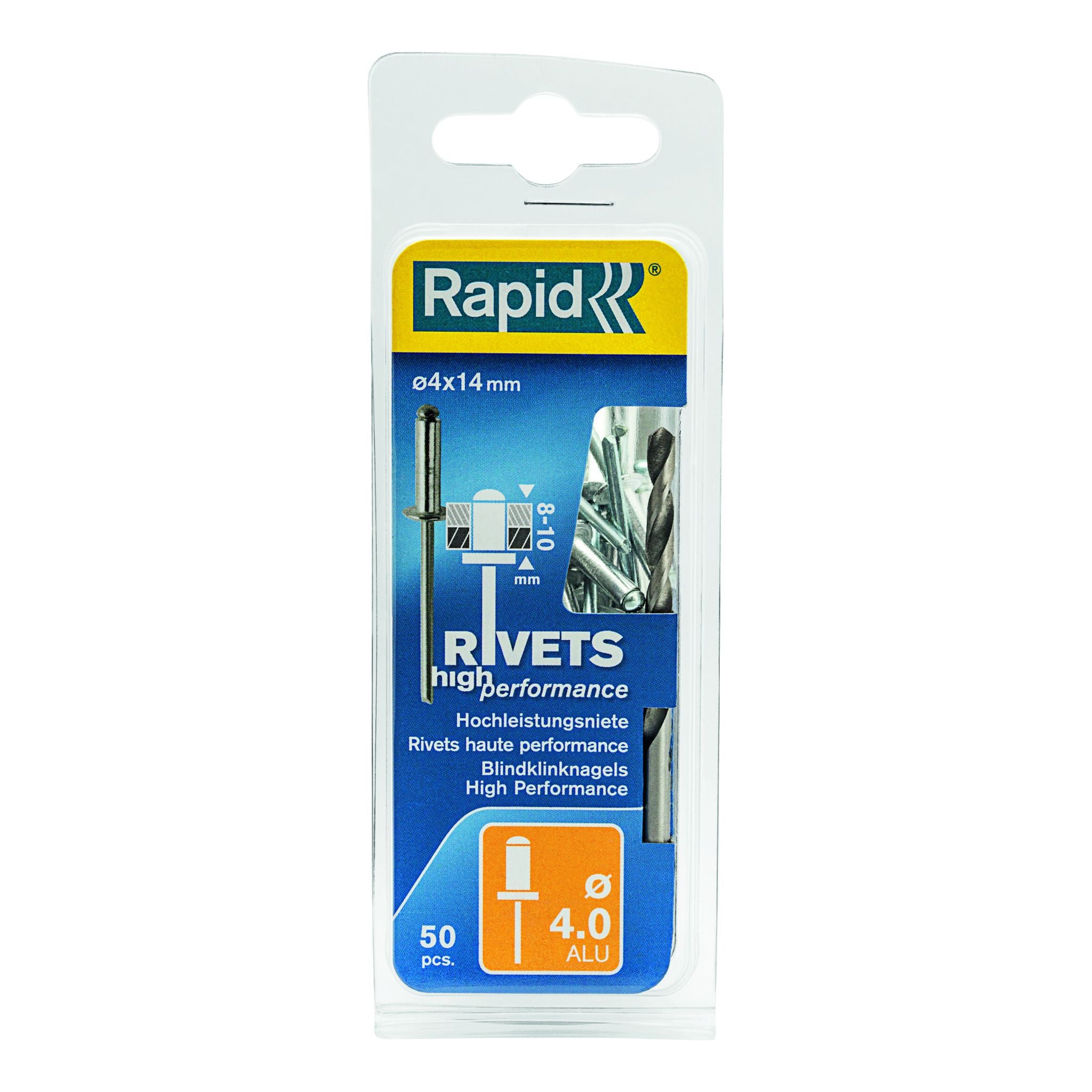 Rapid Rivets 4X14Mm High Performance Aluminium 50Pc