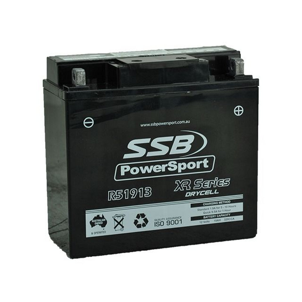 Motorcycle And Powersports Battery (Y51913) Agm 12V 19Ah 320Cca By Ssb