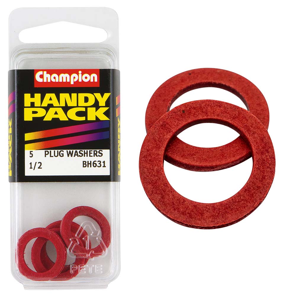 Champion #1 Os Fibre Sump Plug Washer - 1/2In +.028