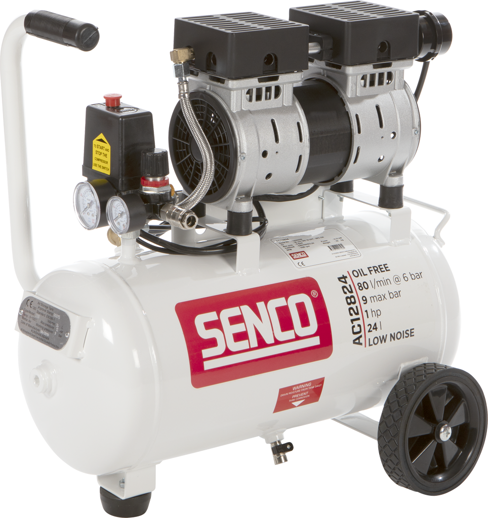 Senco 24L Oil Free 1Hp With Wheels