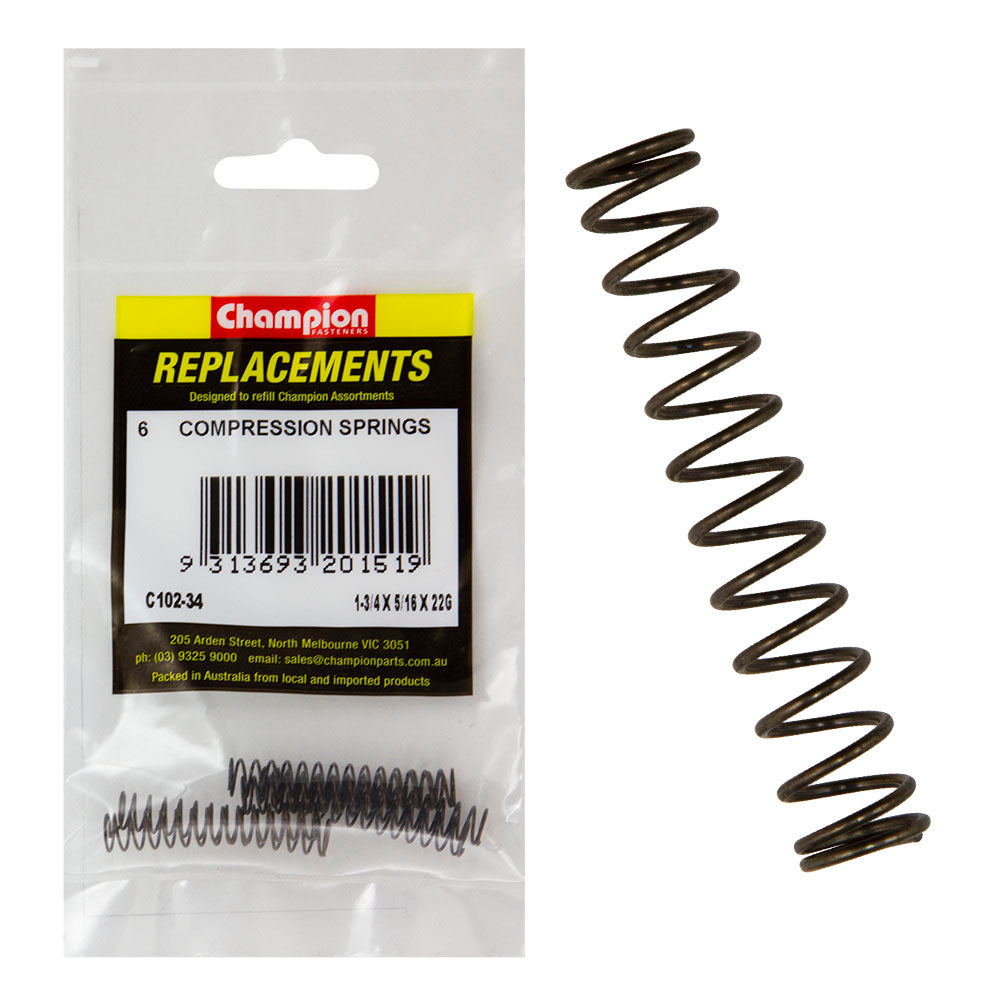 Champion 45 x 8 x 0.7mm Compression Spring-6pk
