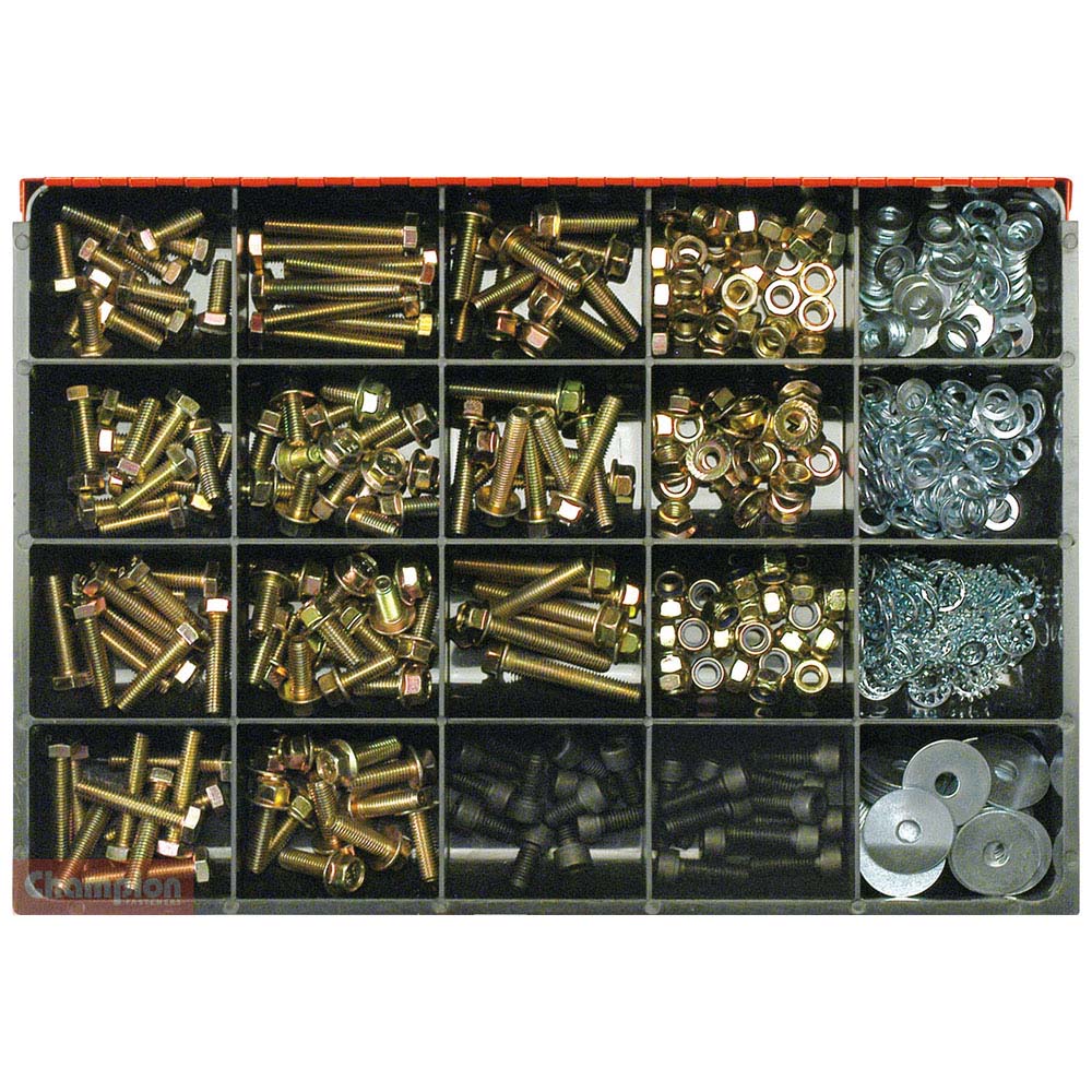 Champion Master Kit 520Pc 8Mm Bolt & Nut Asst Gr8.8