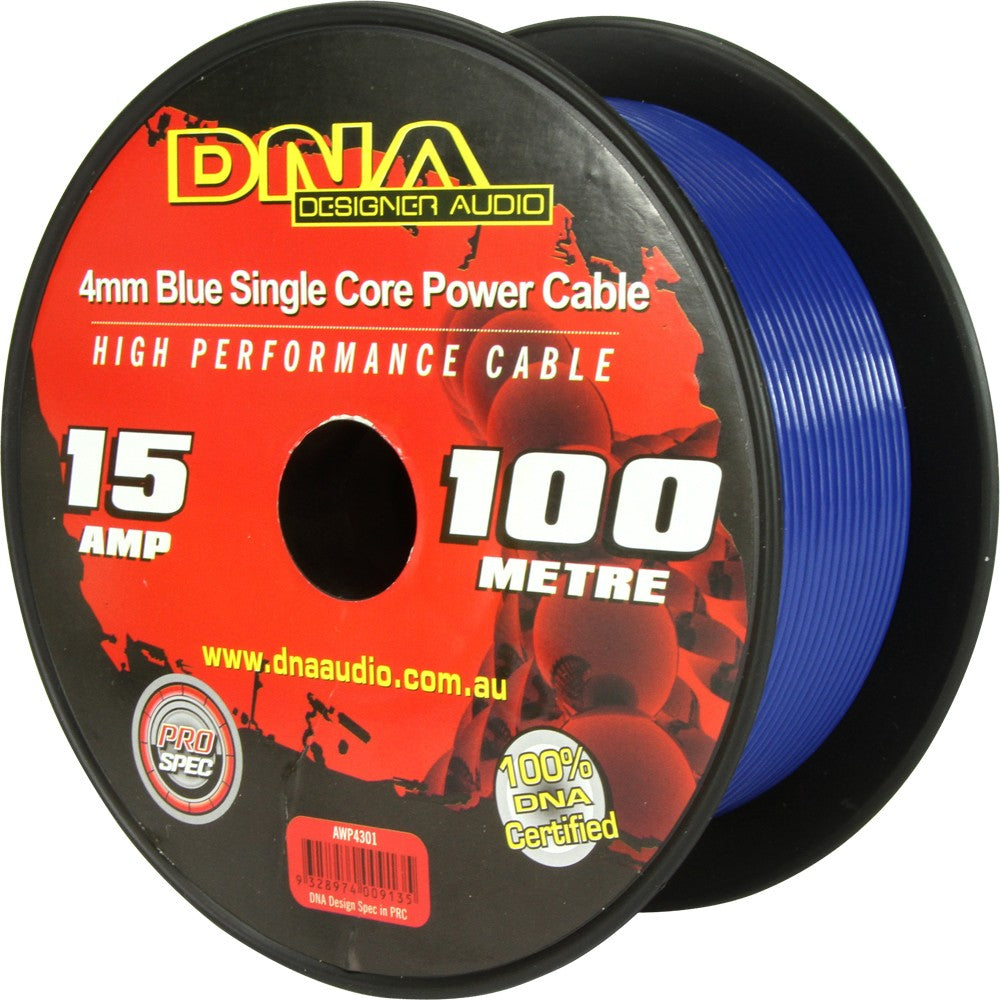 Dna Cable 15 Gauge Single Core Cable Blue 100Mtr