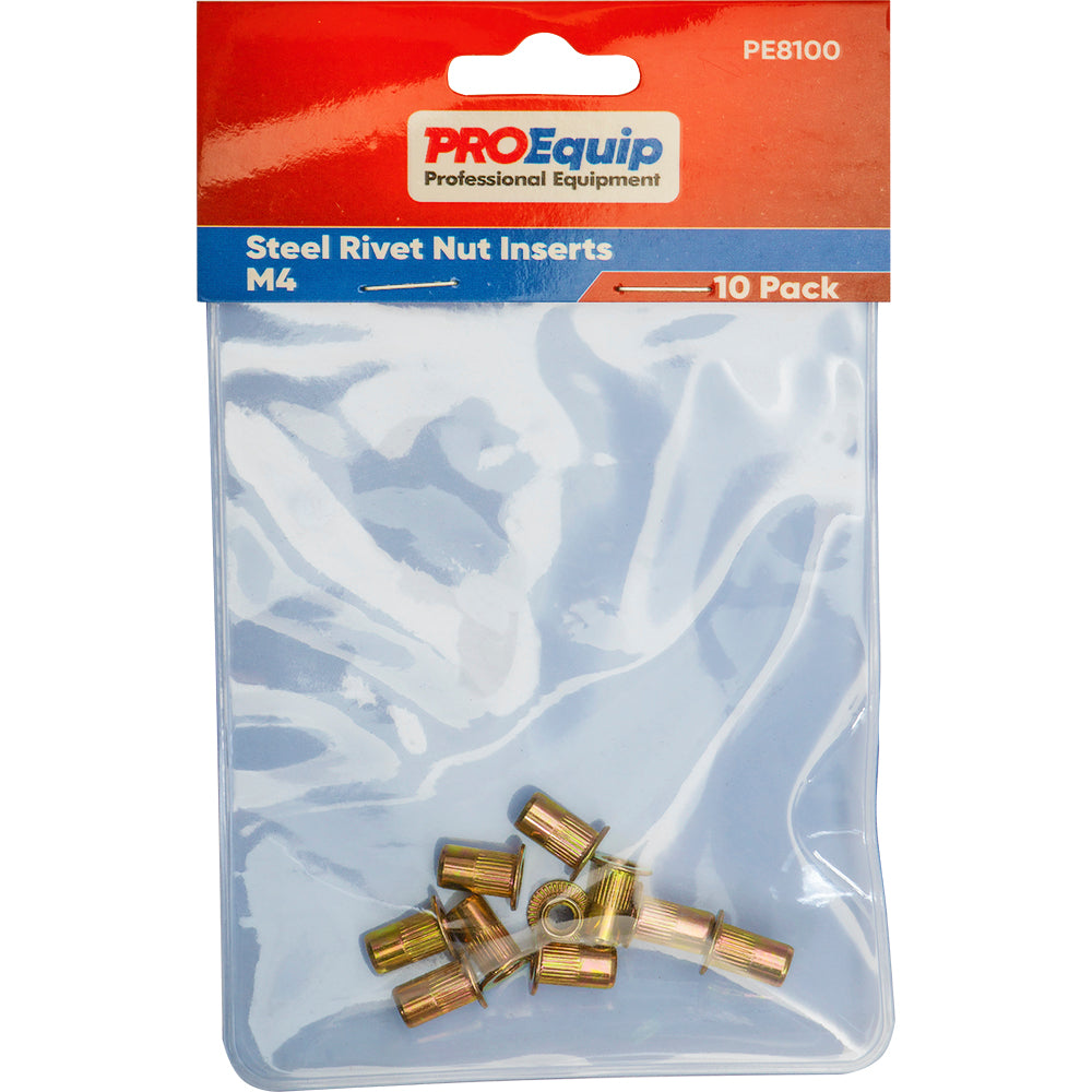 Proequip M4 Steel Rivet Nut Inserts - 10Pk